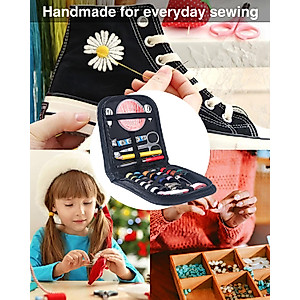 JANREAY Sewing Kit with 94 Sewing Accessories, Sewing Kit Travel Sewing Accessories for Beginners, Yarn Rolls, Sewing Needles, Yarn, Thimble, Tape Measure etc