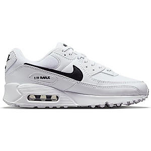 Nike WMNS Air Max 90 Women's Shoes (White/White/Black, us_Footwear_Size_System, Adult, Women, Numeric, Medium, Numeric_12)