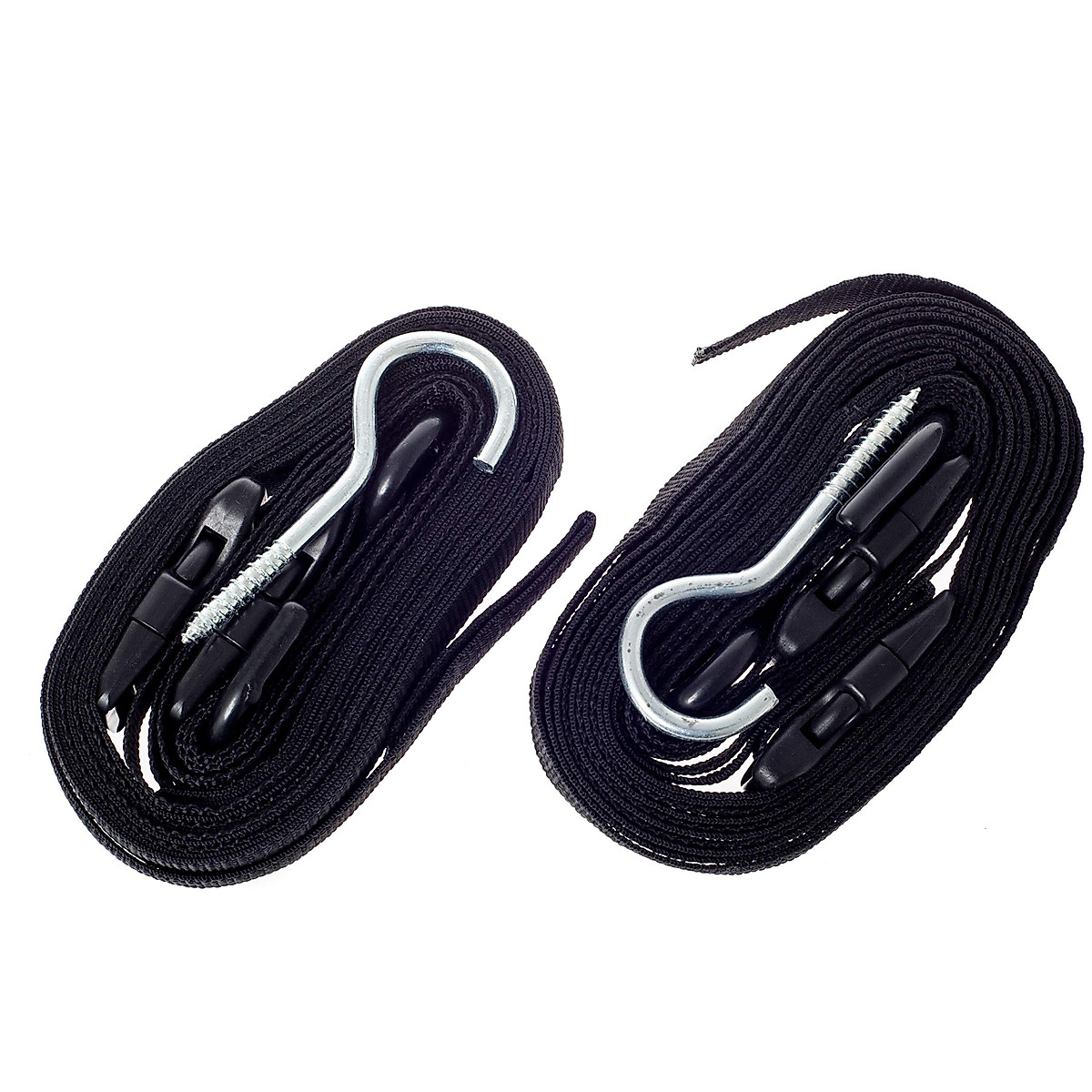 ZUJARA Double Kayak Storage Straps System Comes with 2 Carabiner Paddle Clips - Double Kayak Hanger, Alternative to Kayak Rack for Garage