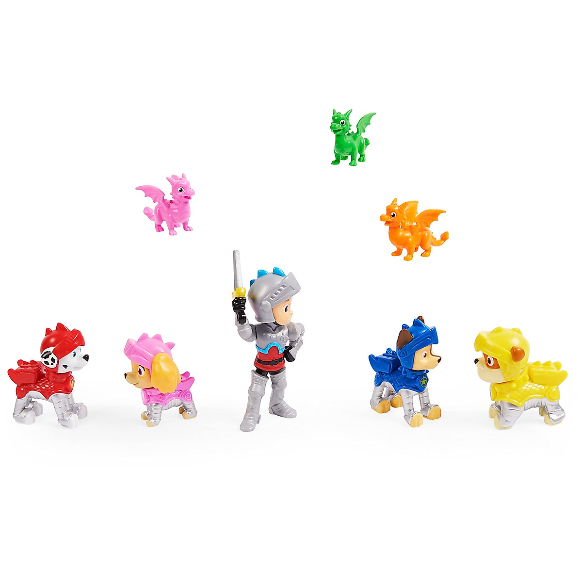 Paw Patrol, Rescue Knights Ryder and Pups Figure Gift Pack with 8 Toy Figures, Kids Toys for Ages 3 and up