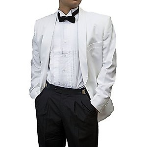 Broadway Tuxmakers Men's Adjustable Black Tuxedo Pants with Satin Stripe (36-37-38)