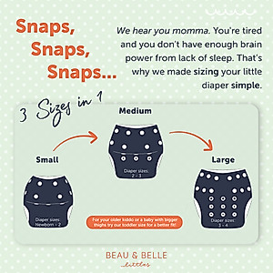 Reusable Baby Swim Diapers (Sizes N–5) – Adjustable, Easy-Wash Nageuret Reusable Swim Diaper Kids Soft, Breathable, Waterproof Swim Wear for Baby & Newborn! (Sharks)