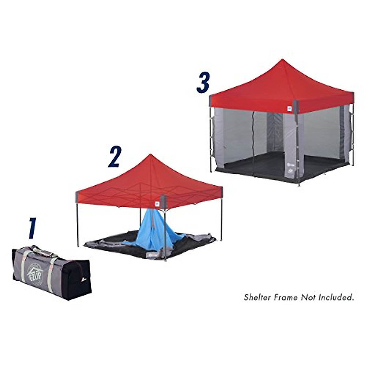 E-Z UP Cube Mesh Canopy Screen Room, Fits 10' x 10' Straight Leg Canopy