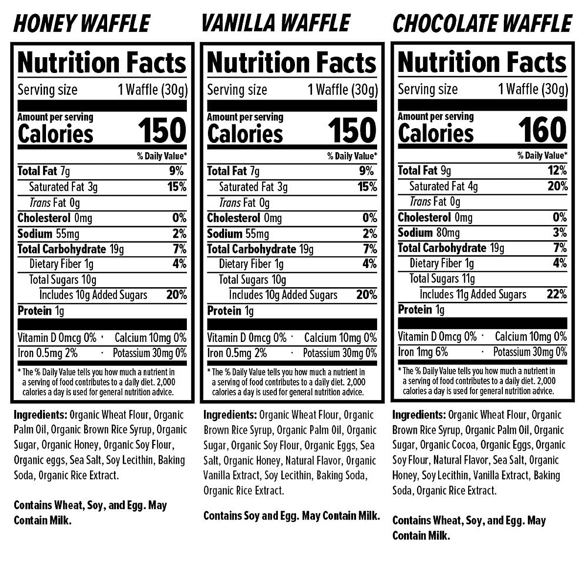 Honey Stinger Organic Waffles - Variety Pack – 12 Count – 4 of Each Flavor – Energy Source for Any Activity – Honey, Vanilla & Chocolate – Plus Sticker and Custom Polybag