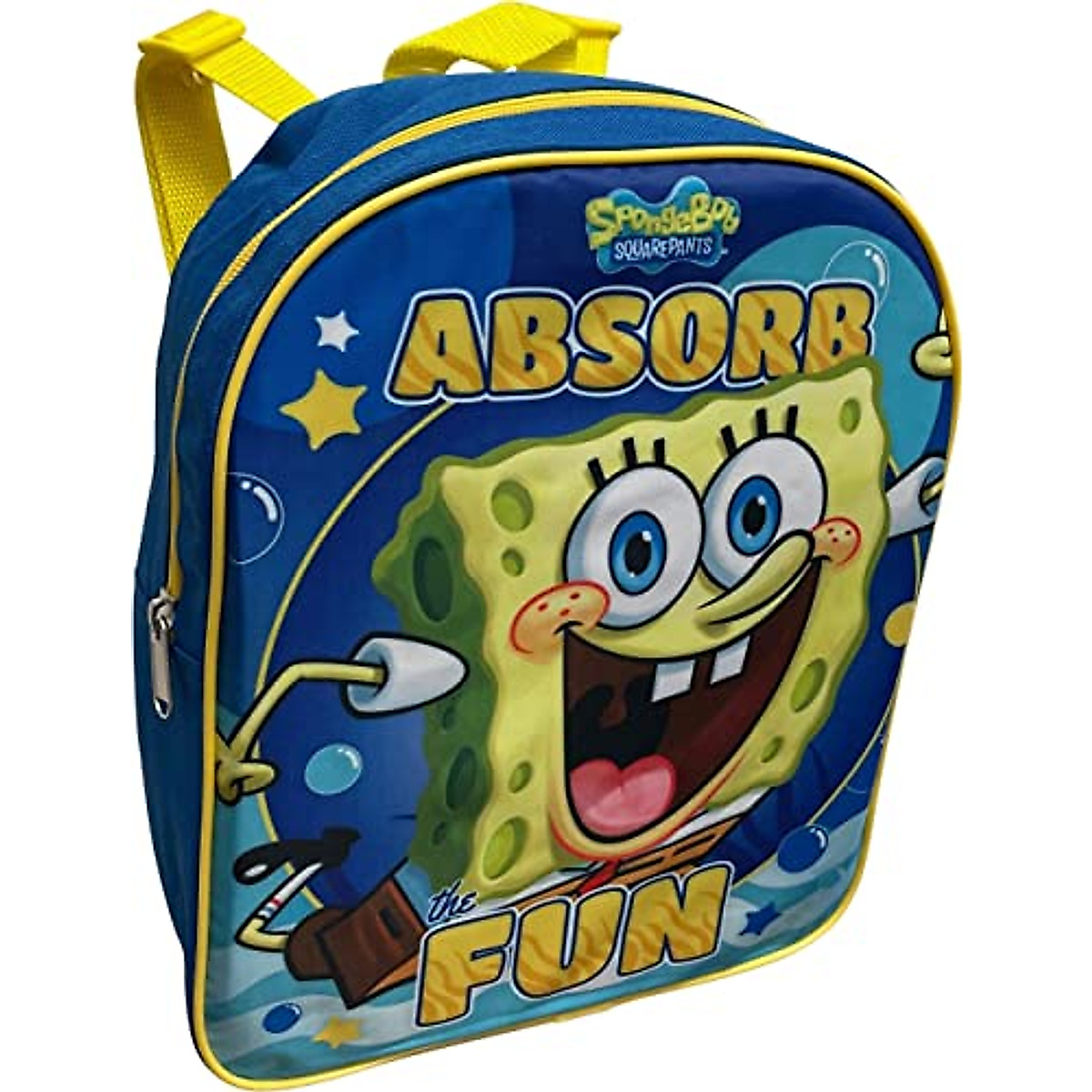 Ruz Sponge Bob Toddle Boy 12 Inch Mini Backpack (Blue-Yellow)