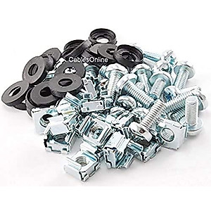 CablesOnline, 20 Piece Server Rack & Cabinet M6 Cage Nuts & Mounting Screws, RR-H20