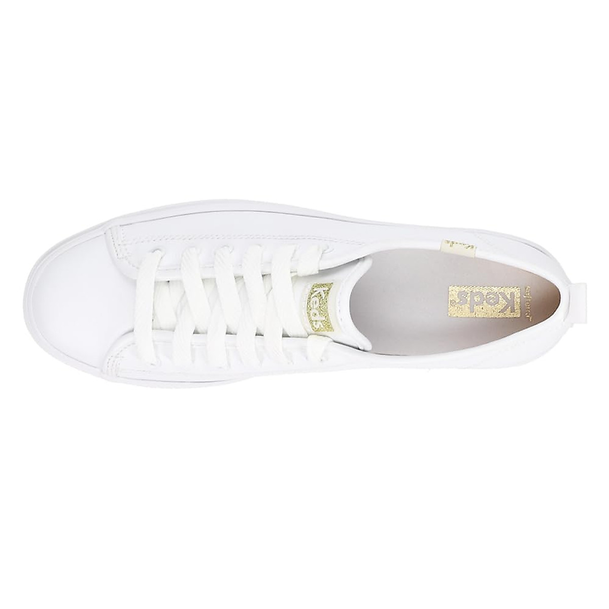 Keds Triple Up Leather, Sneaker Womens, White Leather, 8 Medium