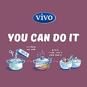 VIVO Vegan Yogurt Starter – Vegan Yogurt Culture Starter with Probiotics - 5-Box (10 Bottles) Pack - Makes Up to 30 Quarts of Probiotic Vegan Yogurt