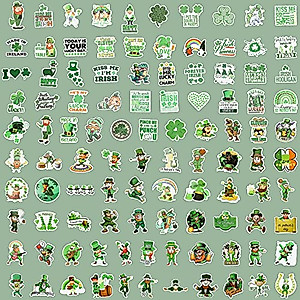 200Pcs St Patrick's Day Stickers,Water Bottle Stickers for Kids Adults Cute Vinyl Waterproof Stickers Accessories DIY for Laptop Water Bottle Envelopes Crafts Scrapbooking,St Patrick's Day Decorations Party Home Supplies