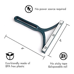 Greenkit Pet Hair Remover for Couch,Non-Damaging Pet Hair Remover for Furniture,for Clothes,Carpet Scraper,Pet Fur Remover,Lint Brushes for Pet Hair(Blue,1pc)