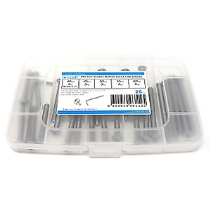 iexcell 25 Pcs M5 x 40/45/50/55/60 Stainless Steel 304 Hex Socket Button Head Cap Screws Bolts Assortment Kit