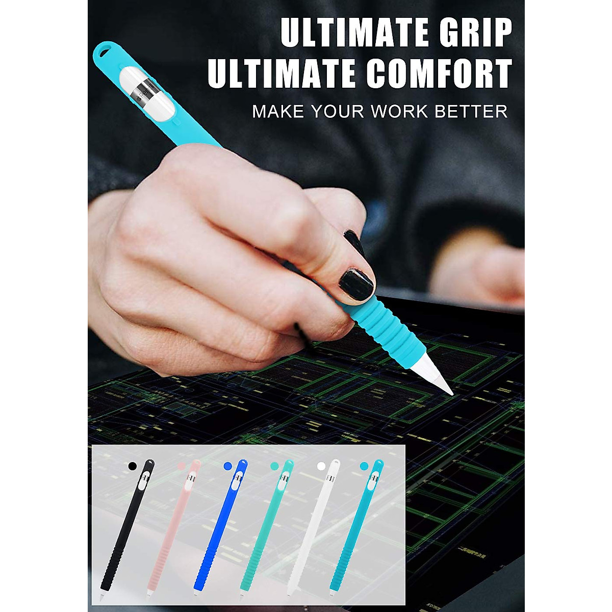 Case for Apple Pencil Holder for Apple Pencil Accessories Cover for Apple Pencil 1st Generation Sleeve for Apple Pencil with Protective Nib Cover Compatible with Apple Pencil 1st Generation Sky Blue