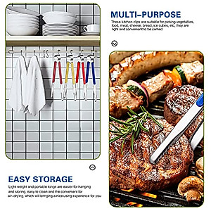 4Pcs Stainless Steel Kitchen Tongs, Serving Tongs for Cooking, 10" Metal Food Tongs with Non-Slip Comfort Grip, Non-Stick Cooking Tongs High Heat Resistant BBQ Tongs Grill Tongs for Barbecue Grilling…