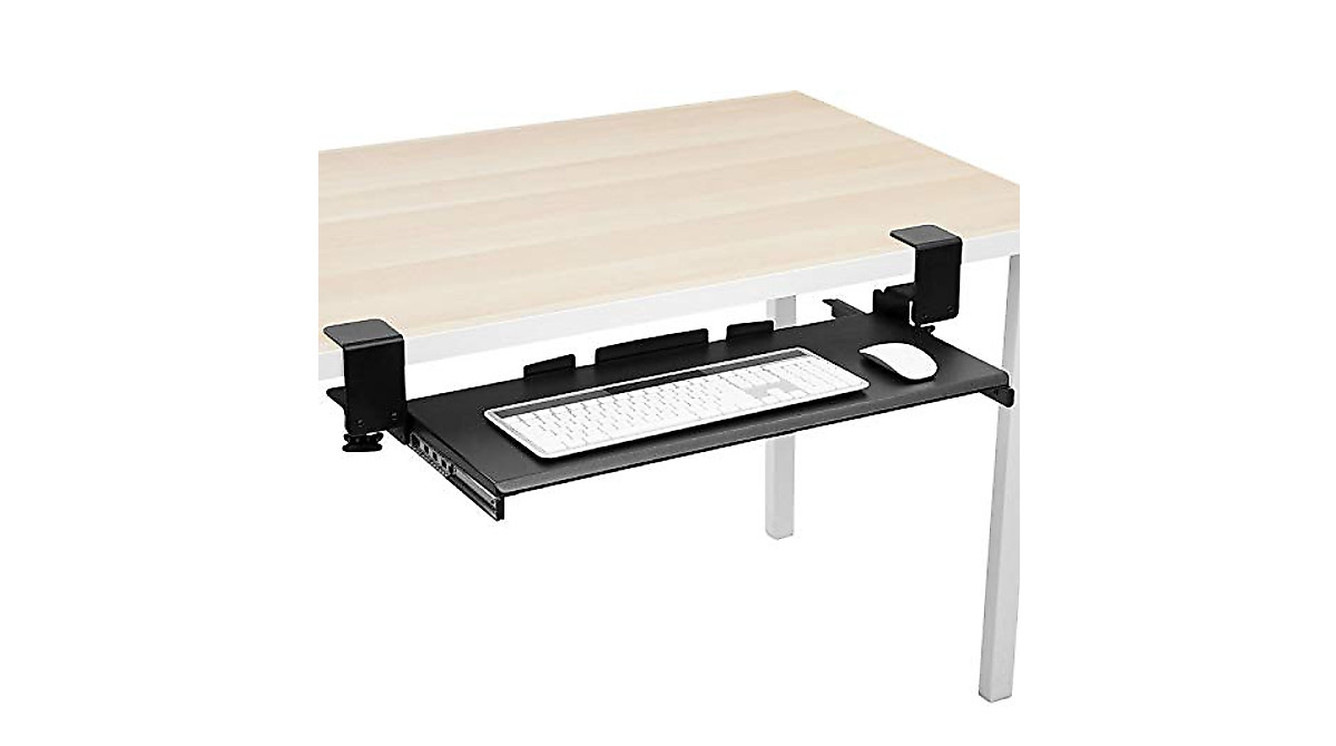 Mount-It! Clamp Keyboard Tray - Ergonomic Under Desk Platform