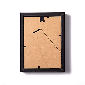 Muzilife 5x7 Shadow Box Frame 2-Pack Wood 3D Picture Frame with Glass Cover Display Case for Wall-Hanging or Free-Standing Picture Showcase, Black