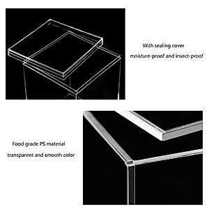 Copzievkae 4 Pack Clear Acrylic Boxes - 3.9x3.9x3.9 Inch, Display, Storage Box for Candy Jewelry