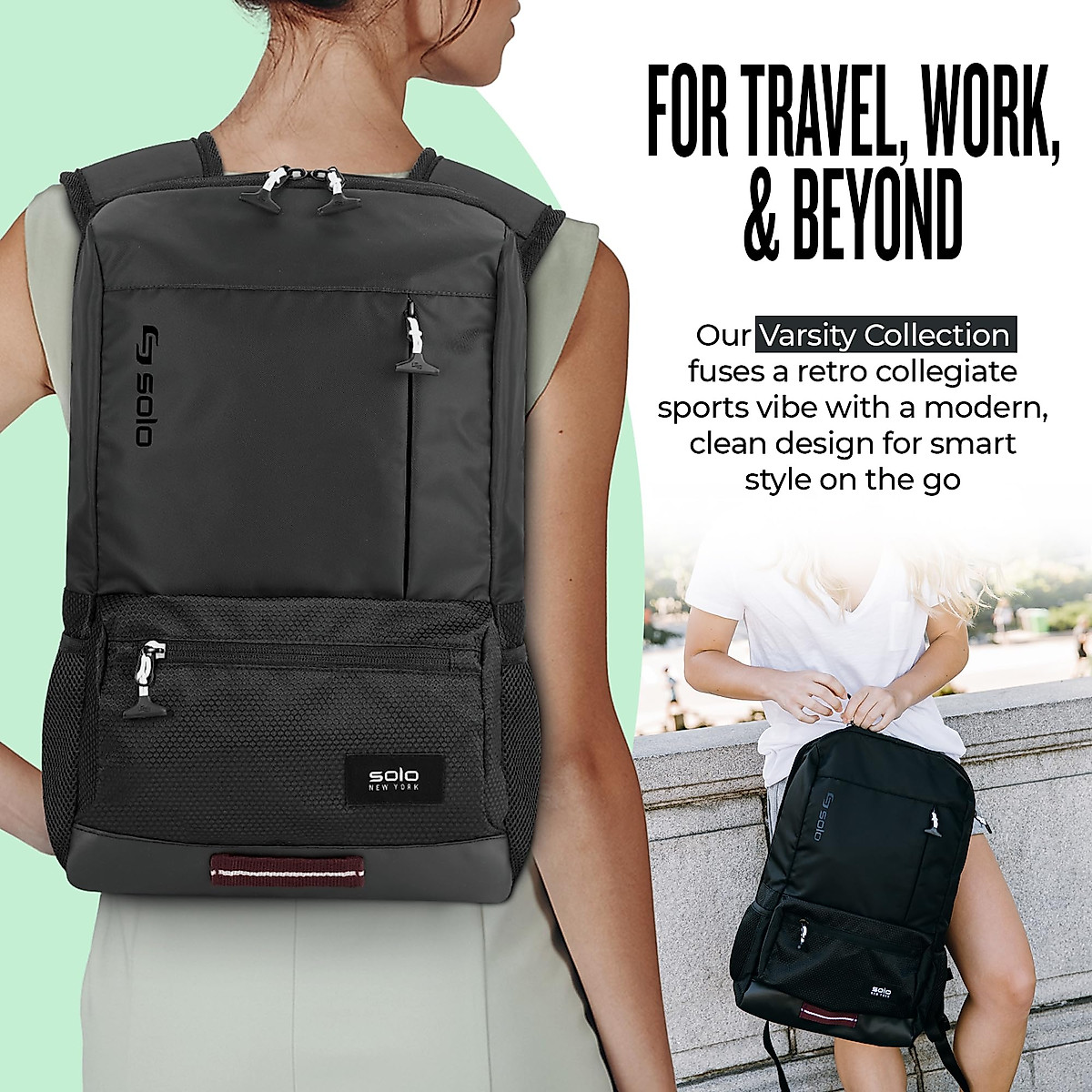 Solo New York Draft Slim Backpack, Black