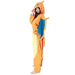 SAZAC Kigurumi - Pokemon - Charizard - Onesie Jumpsuit Halloween Costume Orange