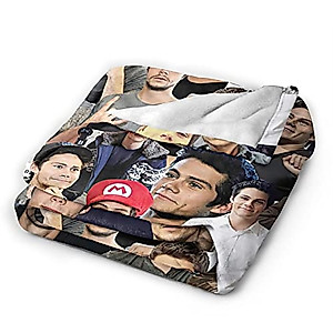 Dylan O'Brien Collage Blanket Fleece Ultra-Soft Micro Throw Soft Blankets for Couch Sofa Bed 50"X40"