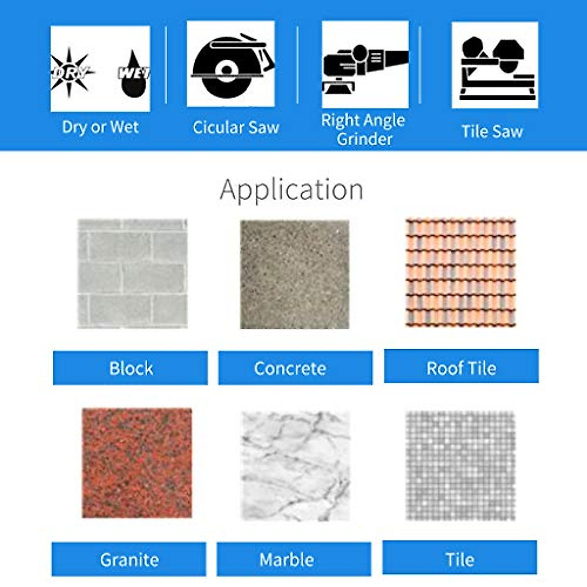 VTXMax VSS 9 inch Dry or Wet Cutting General Purpose Power Saw Segmented Diamond Blades for Concrete Stone Brick Masonry (9")