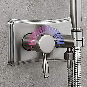 Tecmolog Stainless Steel Toilet Sprayer Kit Hand Held Bidet Sprayer for Toilet Hot and Cold Water Diaper Sprayer Shattaf Bathroom Attachment, Brushed Nickel, WS035F