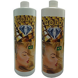 KERA FRUIT Cirugia Capilar Gold Diamond 16oz Incluye Shampoo Tratamiendo De Keratina Oro