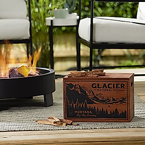 Better Wood Products Limited Edition Protect The Parks Series All Natural Fatwood Fire Starter Sticks, 13 Pound Wooden Crate, Glacier