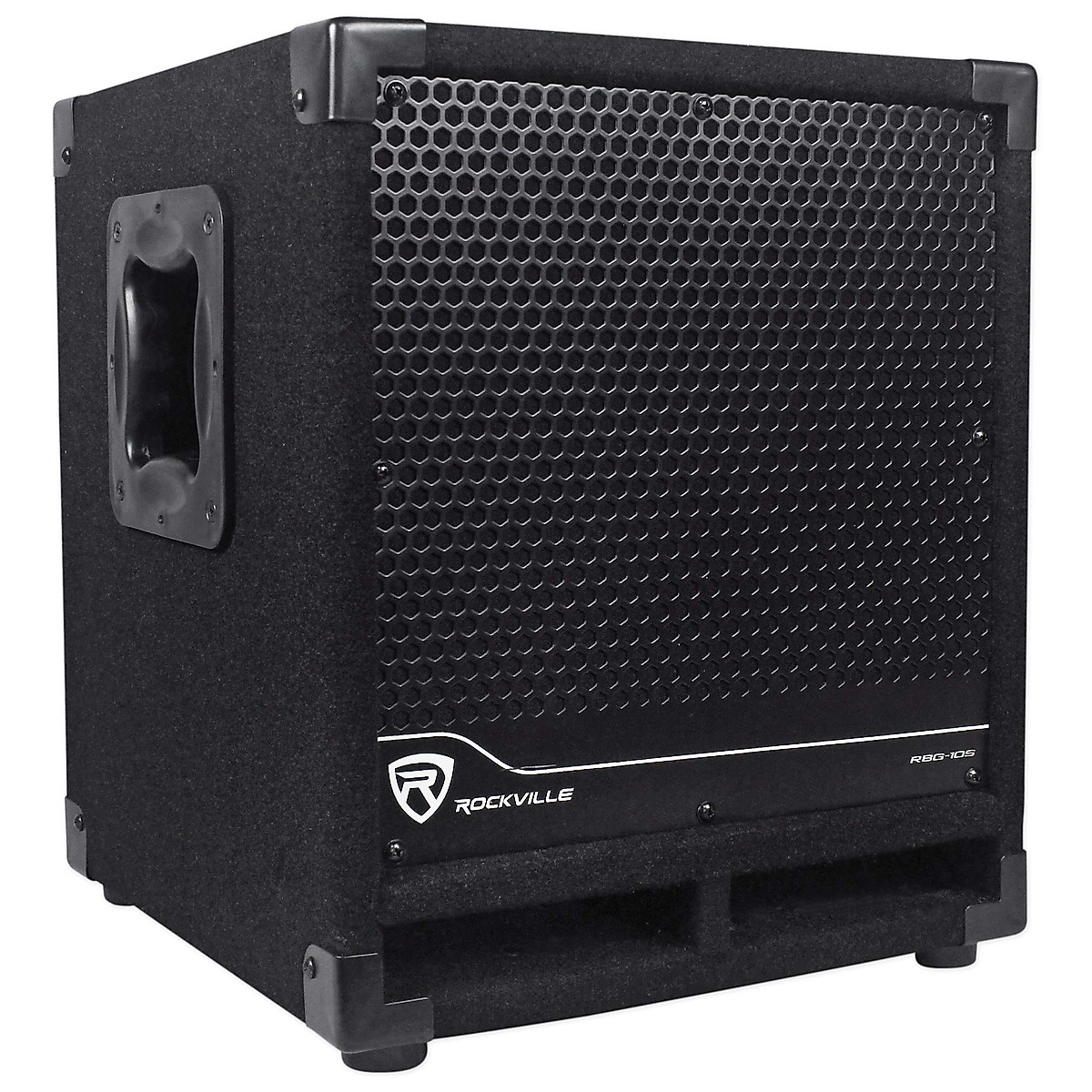Rockville Bass Gig Active Powered PA Subwoofer DJ/Pro 1200 Watt, 10 inch (RBG10S), Black