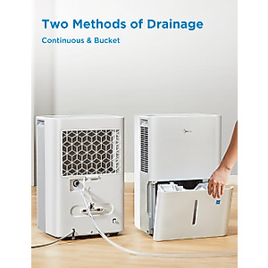 Midea 1,500 Sq. Ft. Energy Star Certified Dehumidifier With Reusable Air Filter 22 Pint - Ideal For Basements, Large & Medium Sized Rooms, And Bathrooms (White)