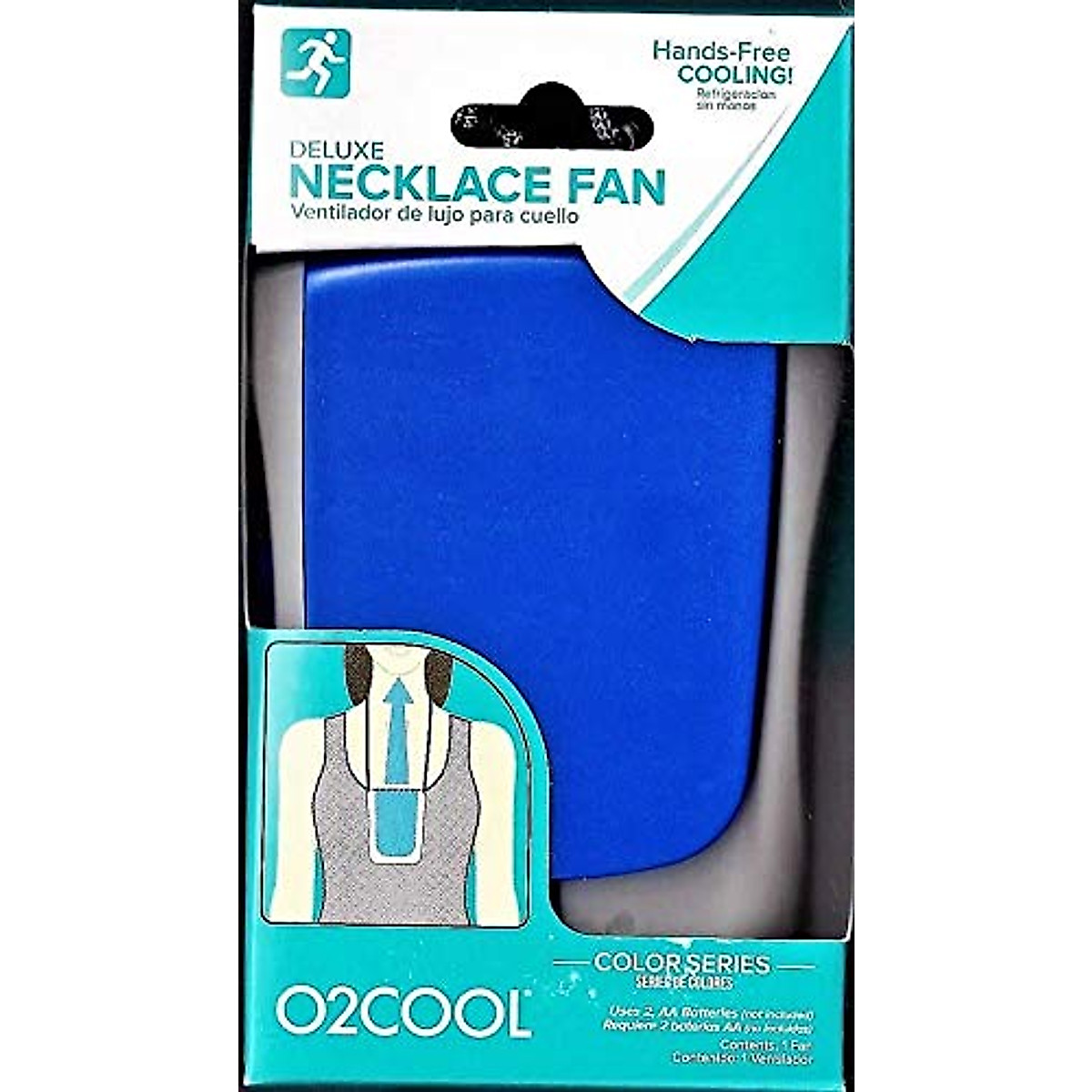 O2Cool 4.5 in. H x 2.25 in. Dia. 1 speed Battery Personal Fan