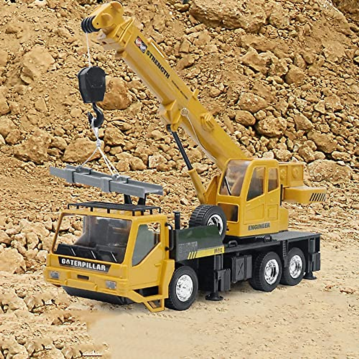 HEBXMF 2.4G Off-Road RC Trucks Tower Cranes Remote Control Construction Toy Loaders RC Engineering Vehicle Models,RC Car Cranes, Educational Toys, Gifts for Children