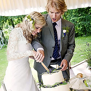 Homi styles Metallic Rose Copper Gold Stainless Steel Cake Serving Set - Cake Knife and Server - Cake Serving Set With Serrated Blade for Easier Cutting - Holidays, Birthdays, Wedding, Anniversary