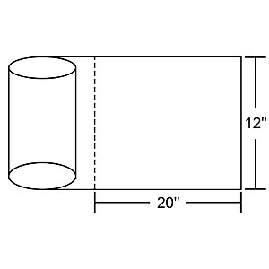 Tapsin 12x20 Plastic Produce Bags on a Roll - Clear Plastic Bags for Food, Vegetable, Fruits, Bread, Pet Bags and Grocery Clear Bag- 350 Bags/Roll (2 Rolls)