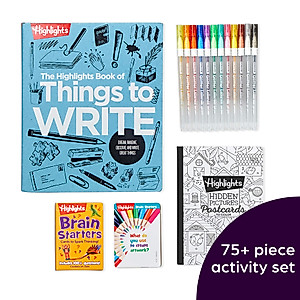 Highlights Book of Things to Write Activity Kit, Creative Writing Set for Kids Ages 7+