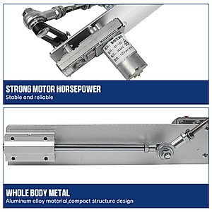 CNCTOPBAOS Reciprocating Linear Actuator Stroke 6 Inch 1.18"-6",Adjustable Telescopic Rocker Arm Mechanism Gear Motor DC24V Speed Regulation Adapter 120RPM 3-15CM