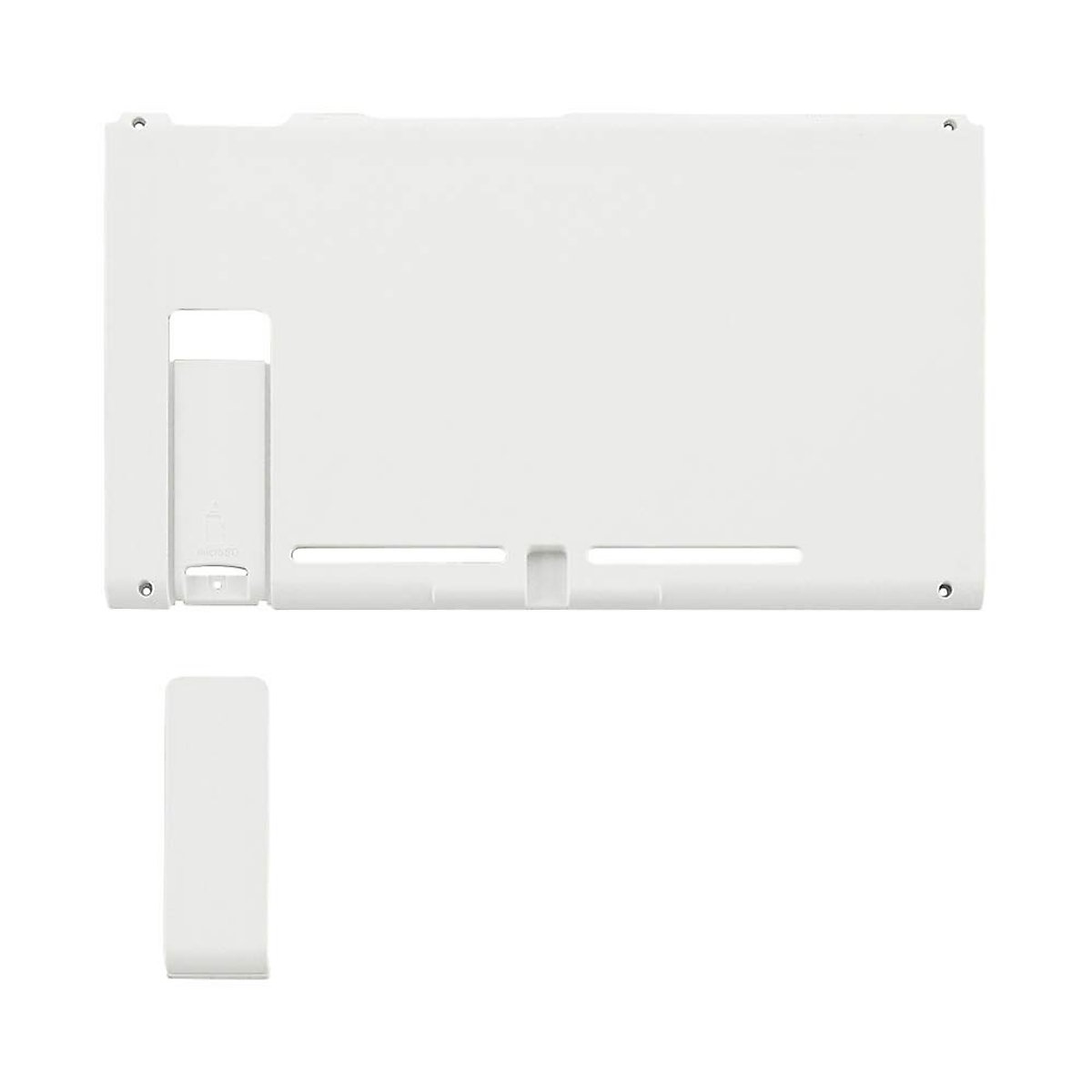 eXtremeRate Soft Touch Grip Back Plate for Nintendo Switch Console, NS Joycon Housing Shell (D-Pad Version) with Full Set Buttons, DIY Replacement Shell for Nintendo Switch - White