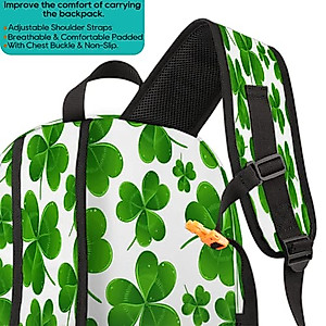 St. Patrick's Day Clover Bookbag School Backpack Teens Girls Boys Schoolbag Shoulder Computer Hiking Gym Travel Casual Travel Daypack