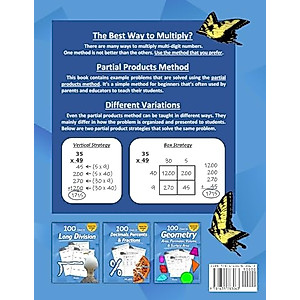 Humble Math - 100 Days of Multi-Digit Multiplication: Ages 10-13: Multiplying Large Numbers with Answer Key - Reproducible Pages - Multiply Big Long Problems - 2 and 3 digit Workbook