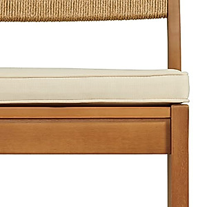 Alaterre Furniture Patio Dining Chairs - Set of 2 Weather-Resistant Stackable Outdoor Chairs with Fade-Proof Cushions - for Deck, Porch, or Sunroom