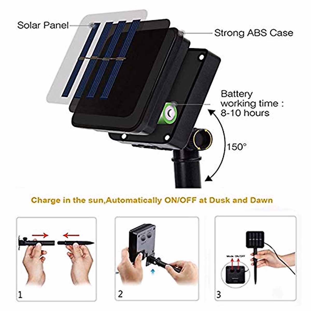 Darknessbreak Solar Christmas Lights Outdoor Star Lights String,35ft 50 LED Twinkle Fairy Solar String Lights Waterproof for Patio,Garden,Backyard,Lawn,Christmas Tree,Porch Decor.