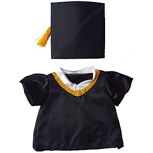 Graduation Cap & Gown Outfit Teddy Bear Clothes Fits Most 14" - 18" Build-a-bear and Make Your Own Stuffed Animals