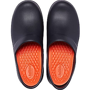 Crocs Women's Neria Pro II LiteRide Clog | Slip Resistant Work Shoes, Black, 8