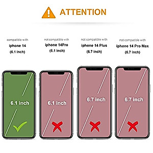 KIHUWEY Compatible with iPhone 14 Case Wallet with Credit Card Holder, Flip Premium Leather Magnetic Clasp Kickstand Heavy Duty Protective Cover for iPhone 14 6.1 Inch (Black)