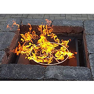 EasyFirePits Stainless Steel Lifetime Warranted Gas Fireplace Log Lighter Replacement Burner Round Center-FED Ring Log Lighter