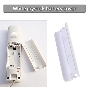 Create idea 4PCS Battery Back Door Cover Shell Compatible with Nintendo Wii Remote Controller Replacement Plastic Battery Lid White
