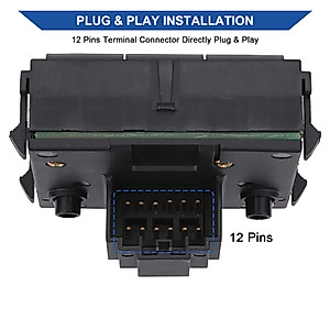 Obaee Overhead Console Sunroof Switch Power Rear Sliding Window Control Compatible with Ford F150 F250 F350 F450 F550 Super Duty 2009 2010 2011 2012 2013 2014 2015 2016 2017 Replaces OEM 9L3Z15B691DA