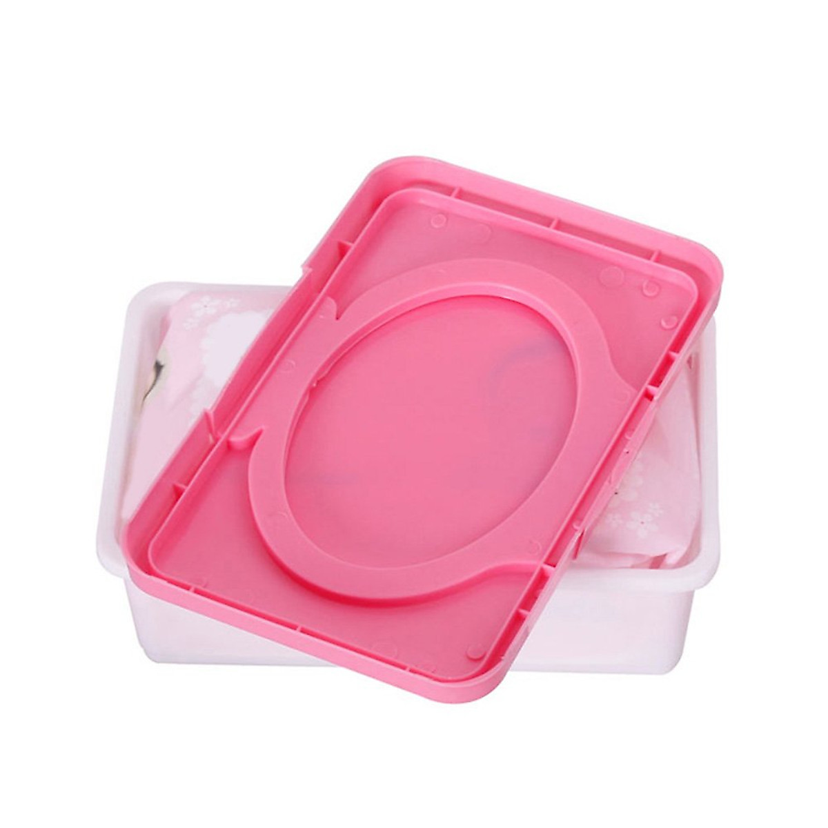VEAREAR Wipes Storage Case Wet Tissue Storage Box Plastic Case Home Car Office Wipes Dispenser Case Baby Wipes Holder Refillable Container with Buckle Lid for Home Car Office