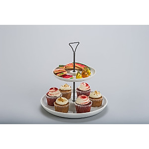 BIA Cordon Bleu 3-Tier Serving Tray for Appetizers or Cupcakes, White (Model: 904066S1SIOC)