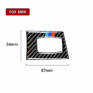 Direta Car Interior Key Socket Protection Frame Trim For BMW 3 Series E90 E92 2005-2012 Carbon Fiber(Style A Left Drive), Carbon Black