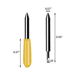 30 Pcs Replacement Blades for Explore Air 2 Vinyl Cutting Blade 30 Degree Cutting Plotter Blades Blades for Maker Expression Vinyl Cutter Machines (Yellow)